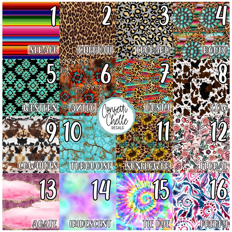 Monogram Decal Pattern Monogram Decal Car Decal Cup - Etsy