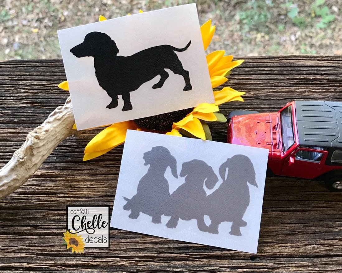 Dachshund Vinyl Decal Sticker Dog Decal Sticker Car Decal | Etsy