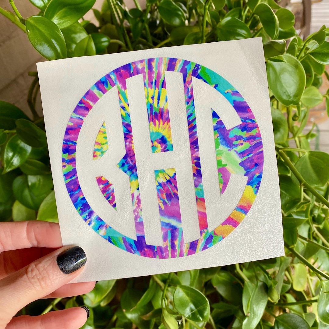 Circle Monogram Decal | Monogram Car Decal, Pattern Vinyl Monogram ...