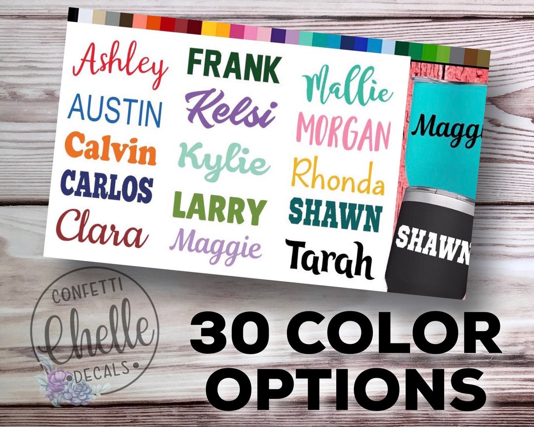 Custom Word Decal | Custom Name Decal Sticker | Choose Your Style and ...