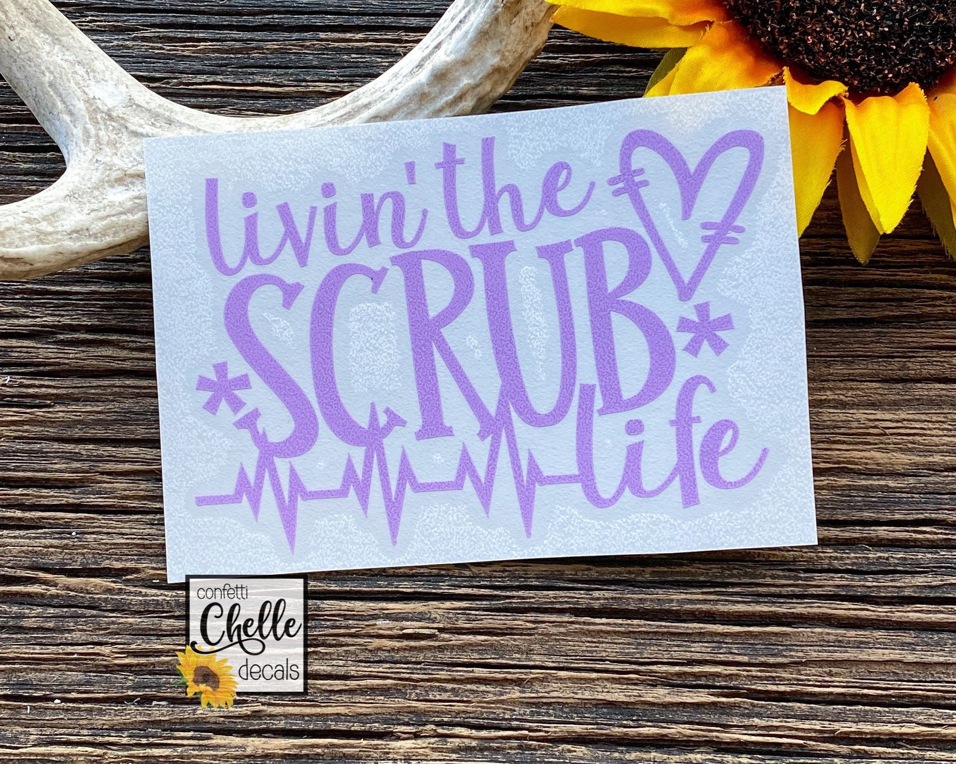 Livin the Scrub Life Decal Livin the Scrub Life Sticker - Etsy