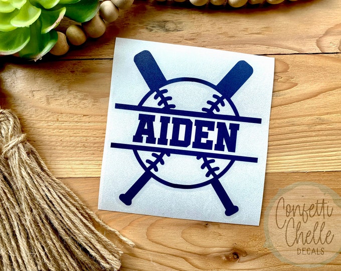 Baseball Decal Baseball Player Decal With Name Baseball Team Decal Name ...