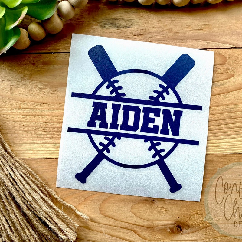 Baseball Name Decals - Etsy