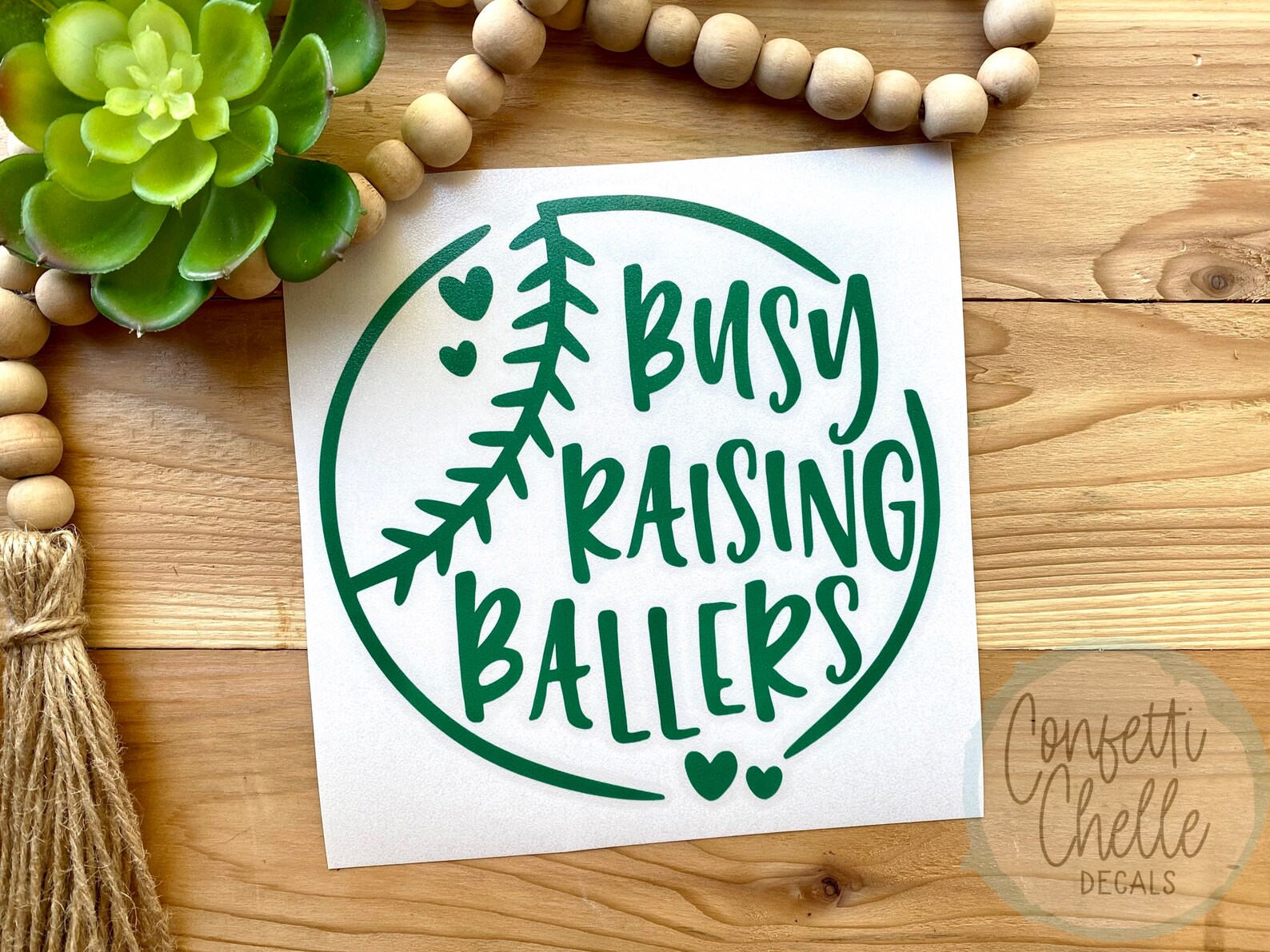 Baseball Decal | Baseball Mom Decal | Busy Raising Ballers - Etsy