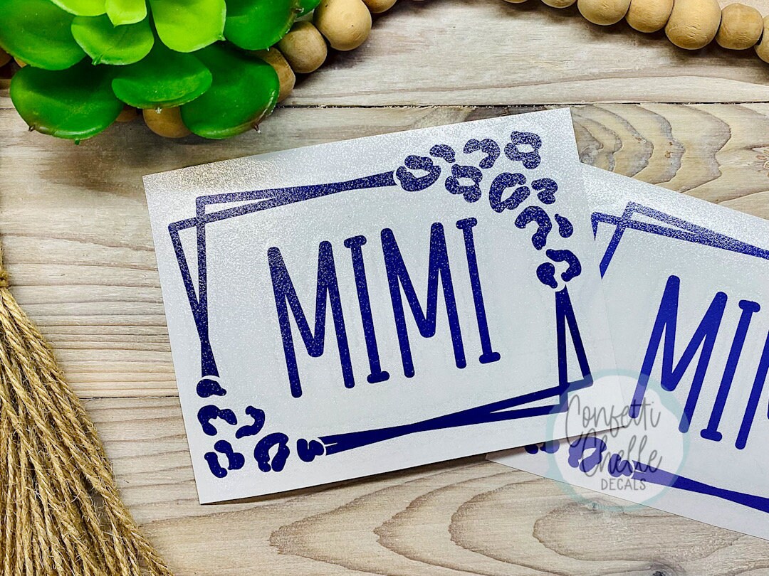 MIMI Decal Sticker Leopard Print Decal for Grandma Gigi - Etsy