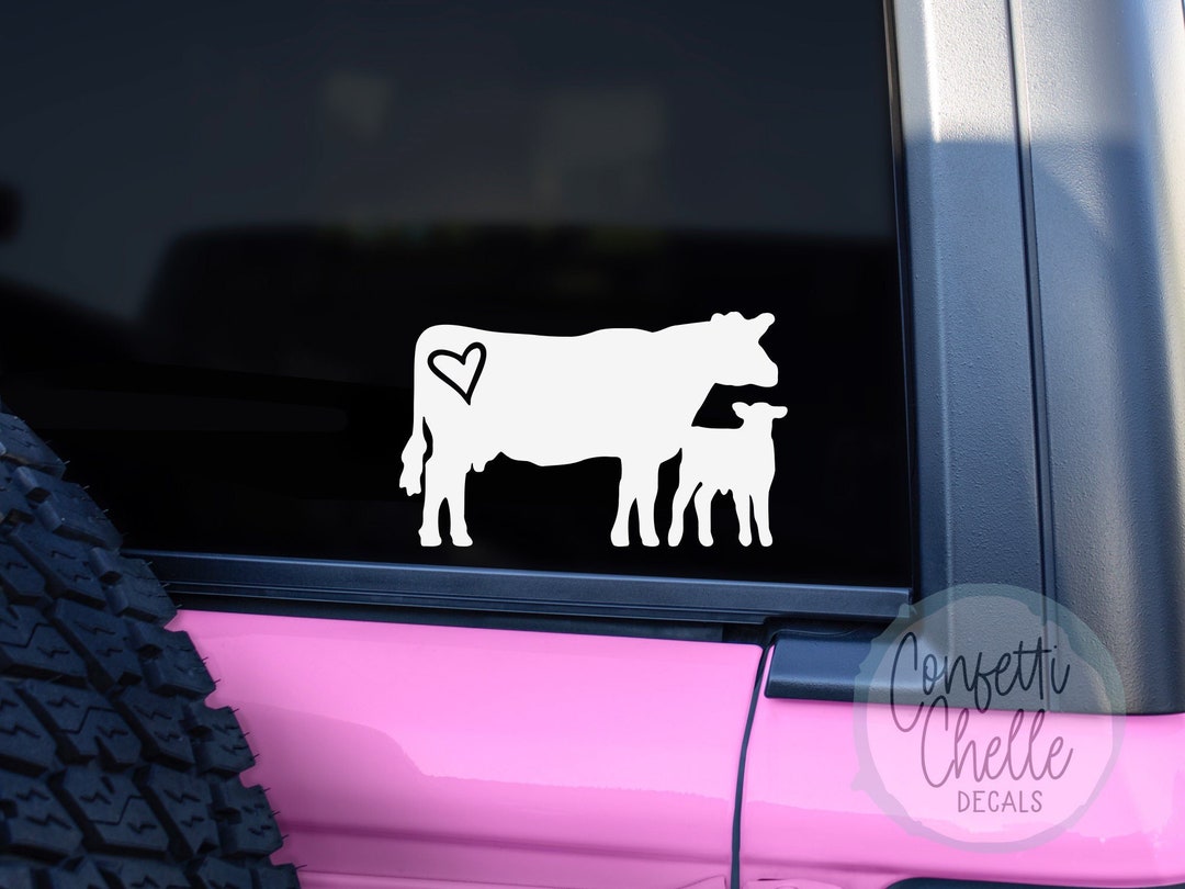 Cow and Calf Decal | Mama Cow Decal | Heifer Decal | Beef Cow Decal ...