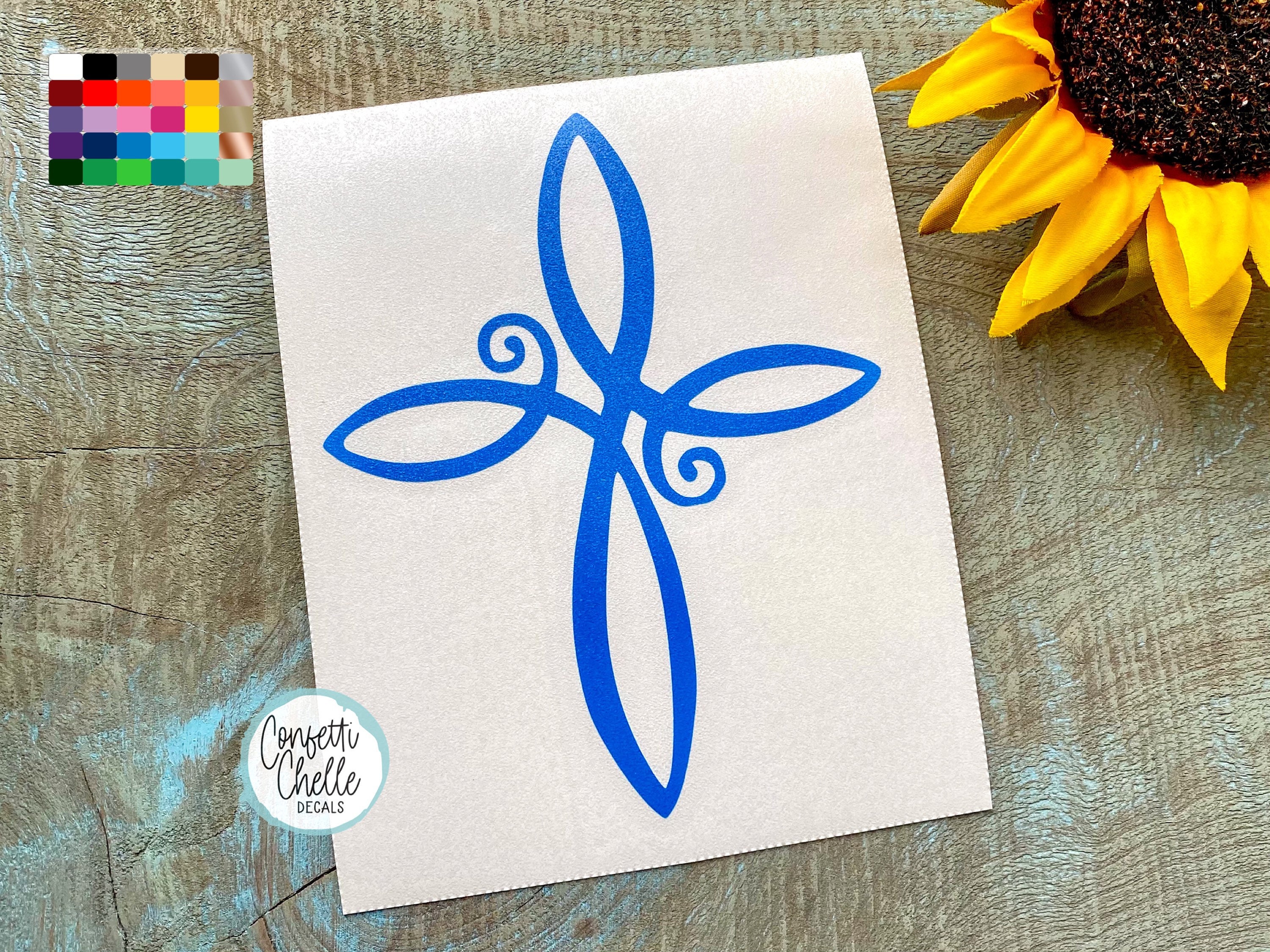 Cross Decal Cross Cross Car Decal Cross Tumbler Decal - Etsy