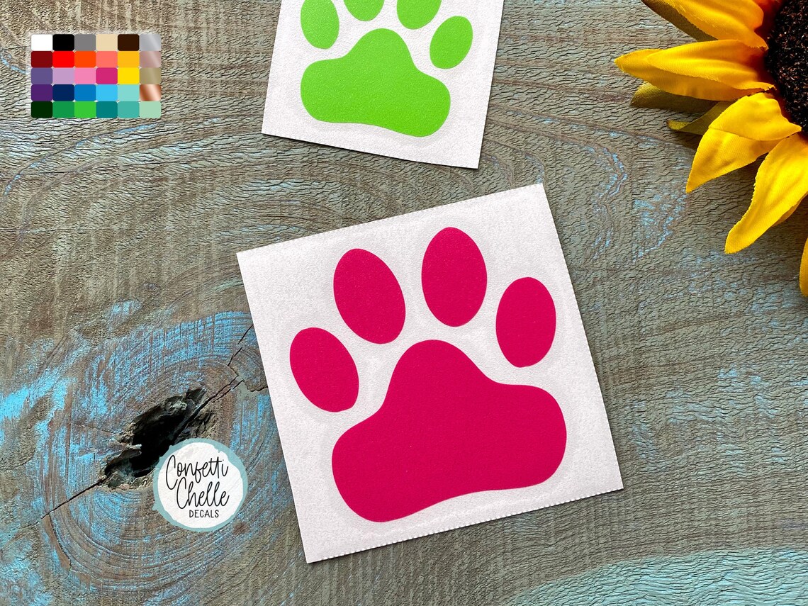 Paw Decal Paw Print Decal Dog Paw Decal Paw Sticker | Etsy