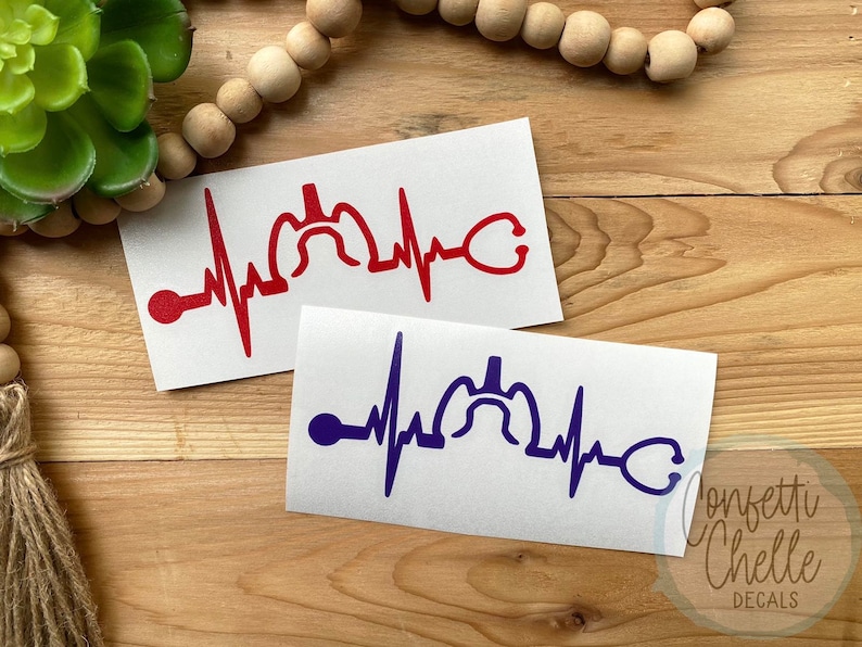 Respiratory Therapist Decal Sticker Stethoscope Lungs - Etsy