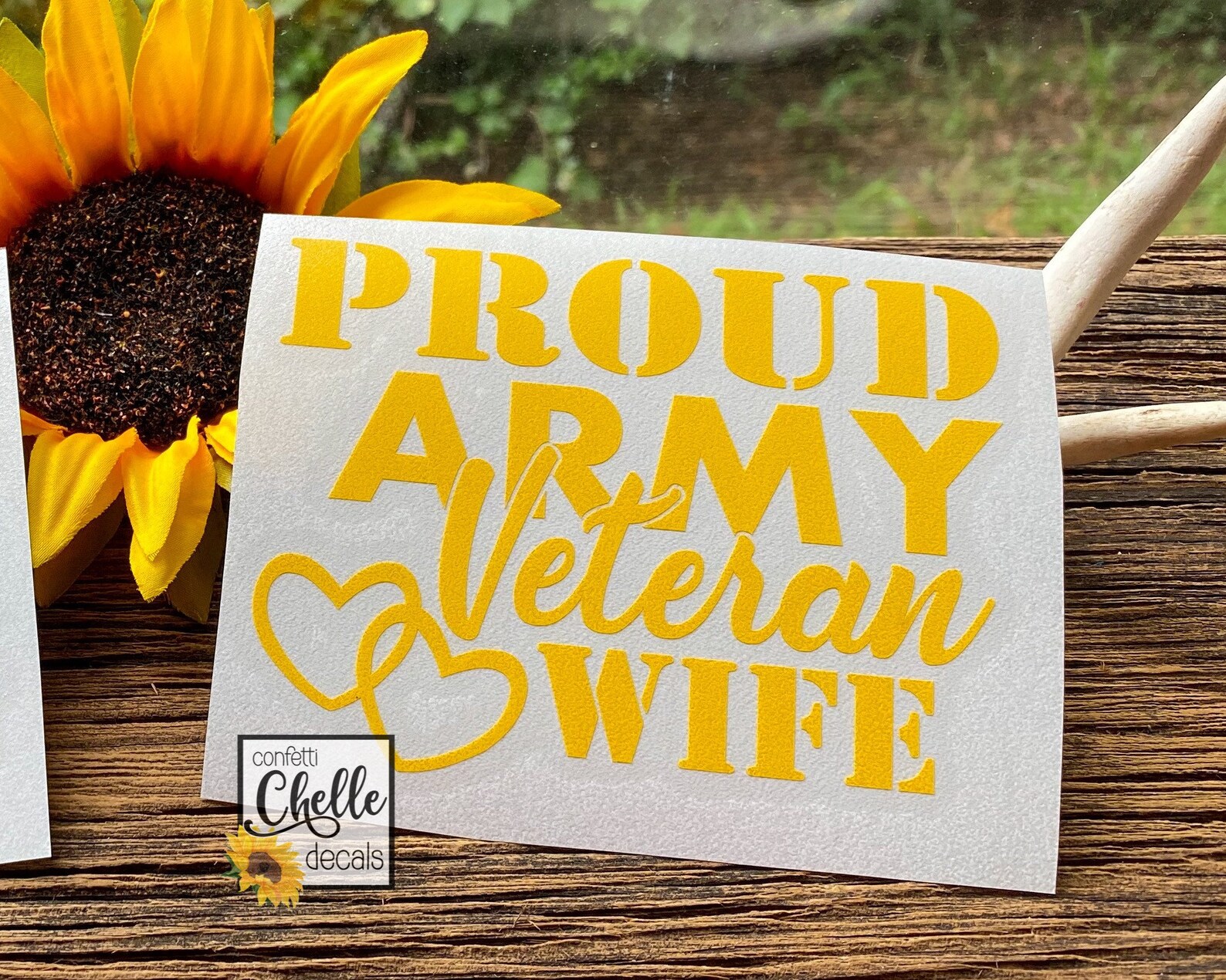 Proud Army Veteran Wife Decal Veteran Wife Decal Army Wife | Etsy