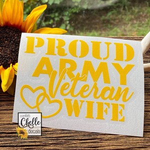 Proud Army Veteran Wife Decal Veteran Wife Decal Army Wife | Etsy