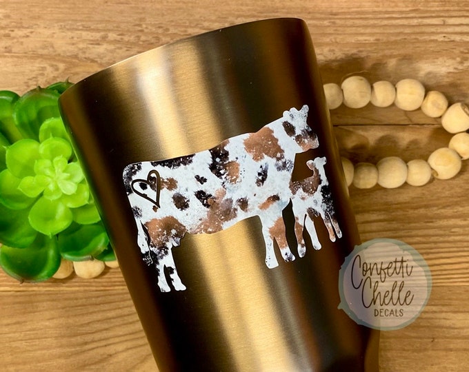 Cow and Calf Decal | Mama Cow Decal | Heifer Decal | Beef Cow Decal ...