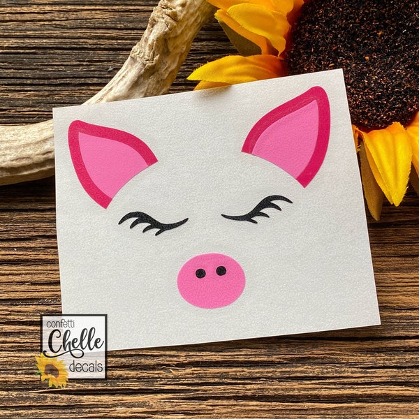 Pig Face Decal - Etsy