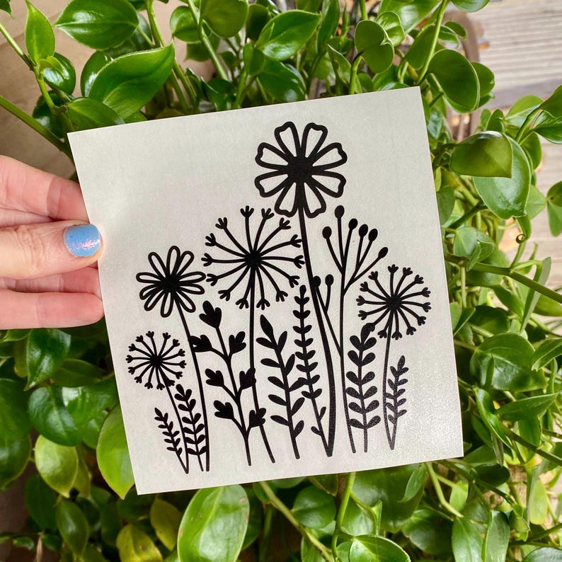 Wildflowers Car Decal Sticker | Wild Flowers Tumbler Decal | Floral ...