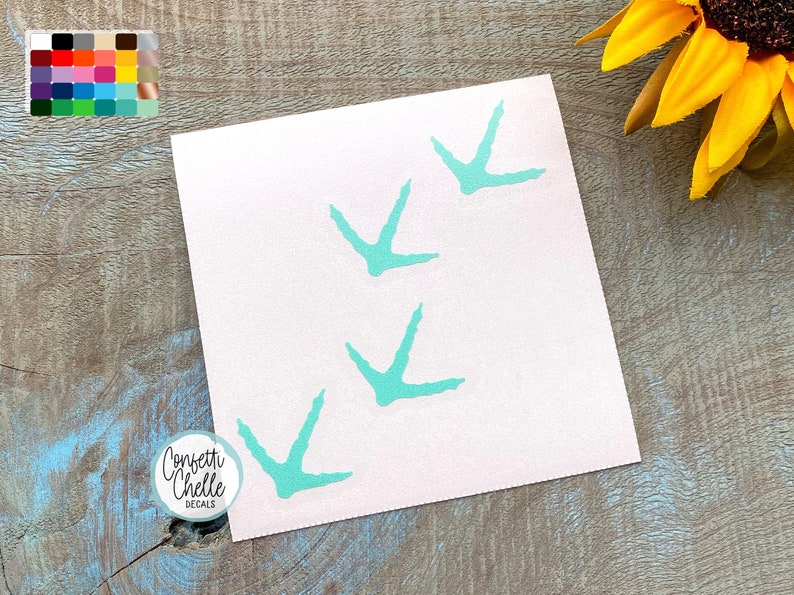 Turkey Tracks Decal Sticker Turkey Print Cooler Decal - Etsy