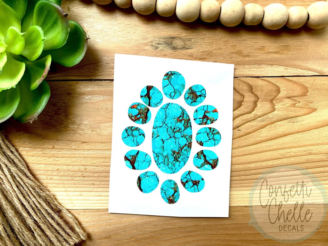 Western Decal Squash Blossom Decal Western Style Vinyl - Etsy