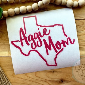 Aggie Mom Decal Sticker | Car Decal | Laptop Decal - Etsy