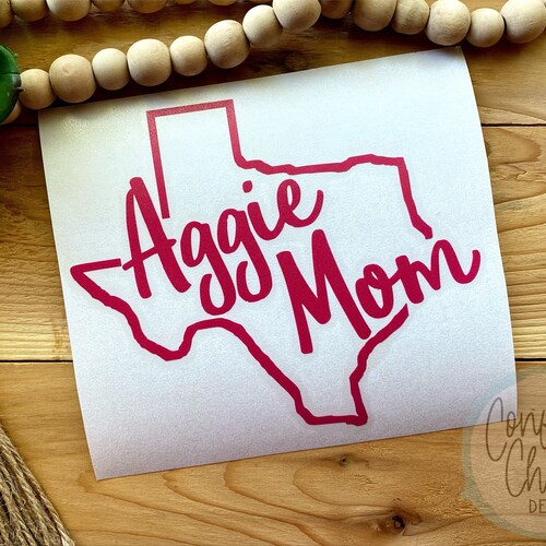 Aggie Mom Decal Sticker Car Decal Laptop Decal - Etsy