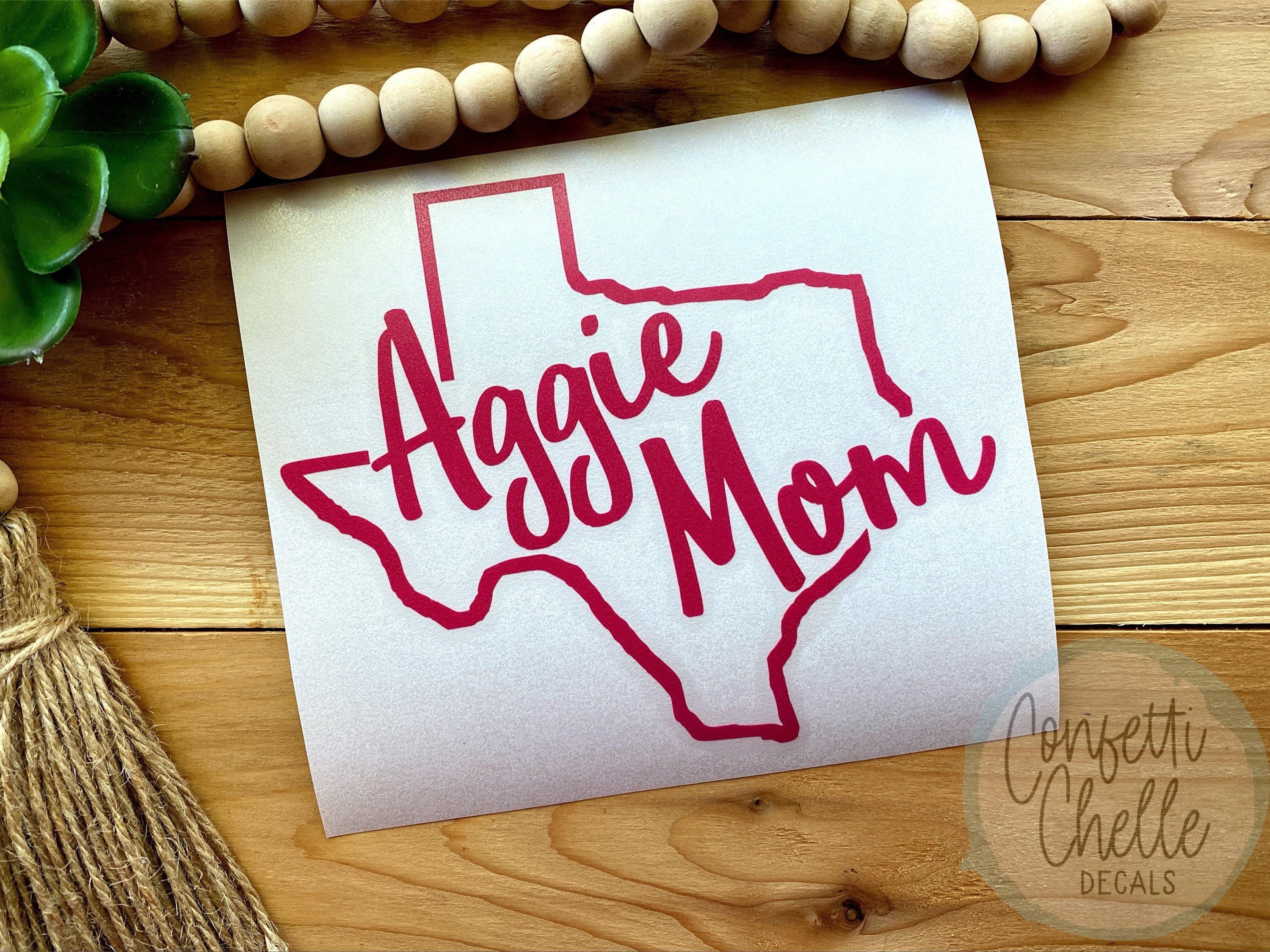 Aggie Mom Decal Sticker Car Decal Laptop Decal - Etsy