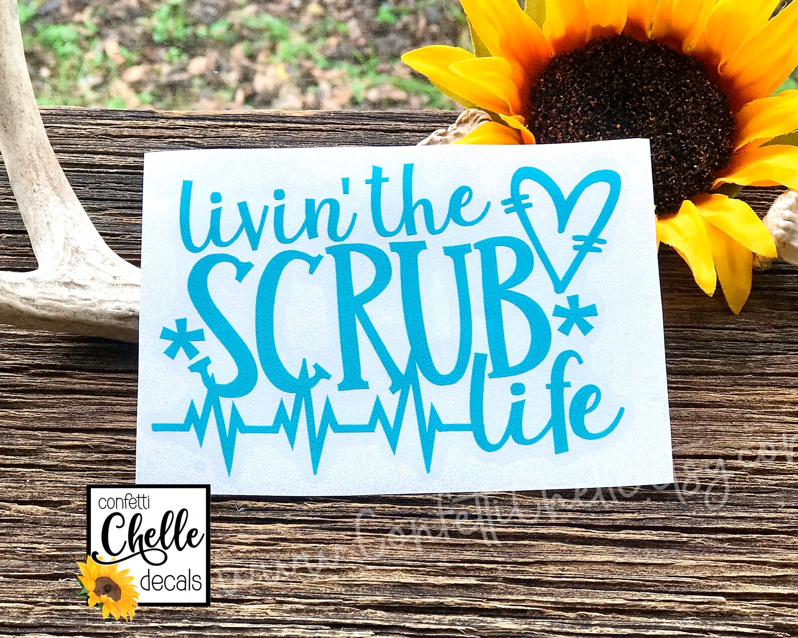 Livin the Scrub Life Decal Livin the Scrub Life Sticker - Etsy