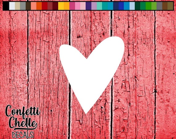 Heart Decal Heart Sticker Set of Hearts Heart Decals | Etsy