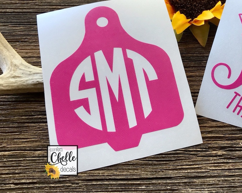 Cow Tag Decal Ear Tag Decal Cattle Tag Decal Goat Tag - Etsy