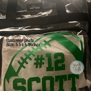 Football Decal Sticker With Name and Number | Football Name Decal ...