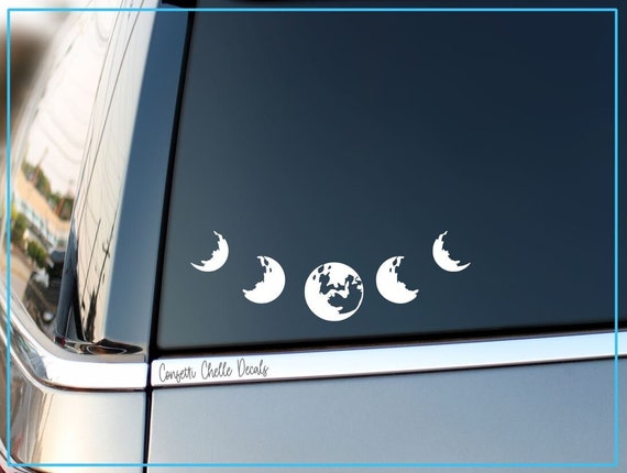 Moon Decal Phases of the Moon Decal Moon Cycle Decal | Etsy