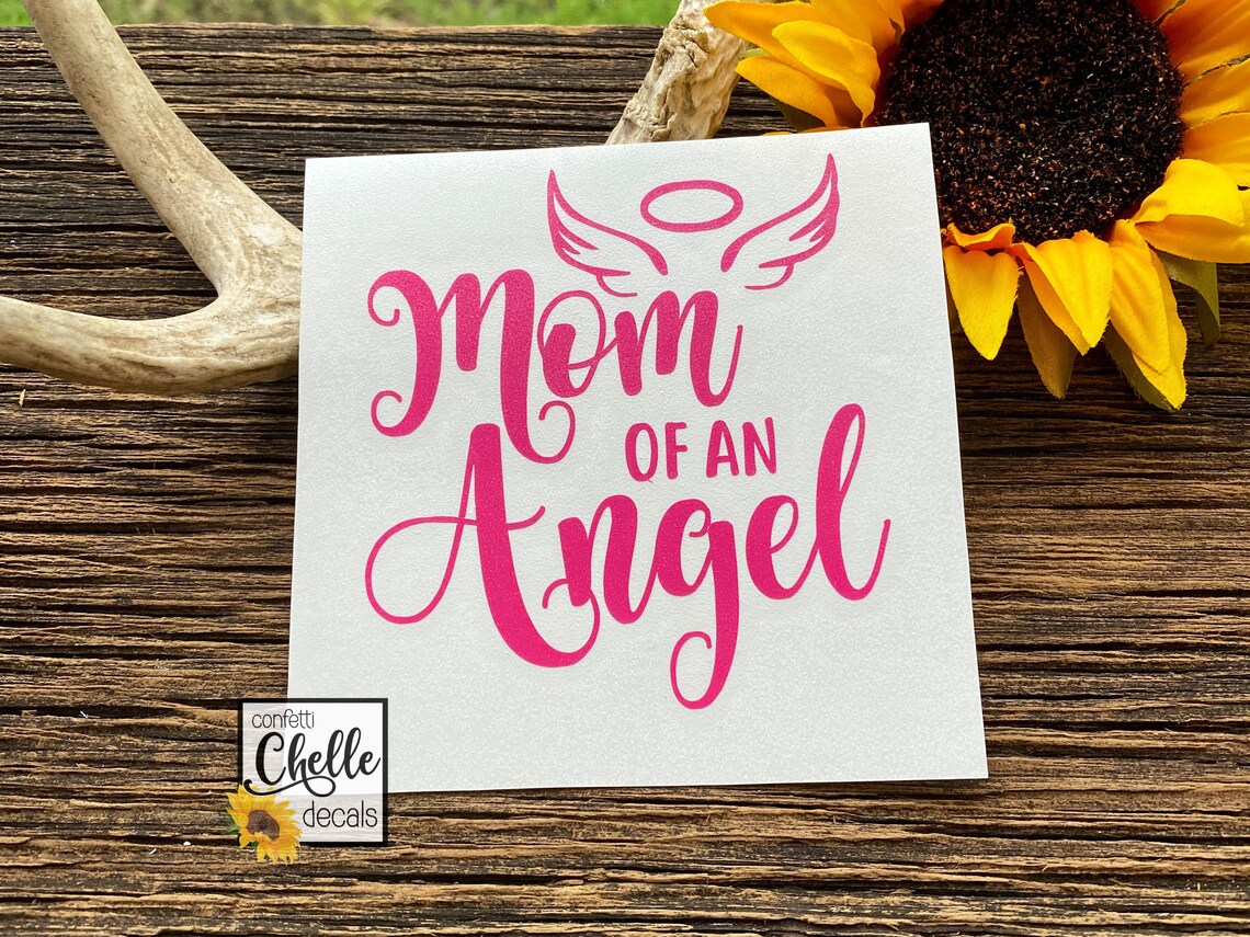 Mom of an Angel Decal Mom of an Angel Sticker | Etsy