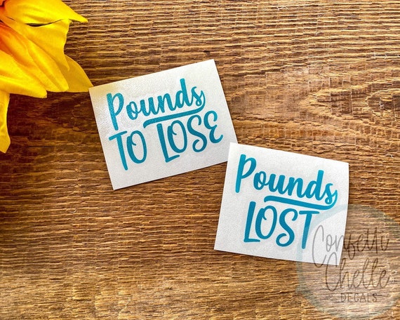 Diet Decals Weight Loss Decals Pounds to Lose and Pounds | Etsy
