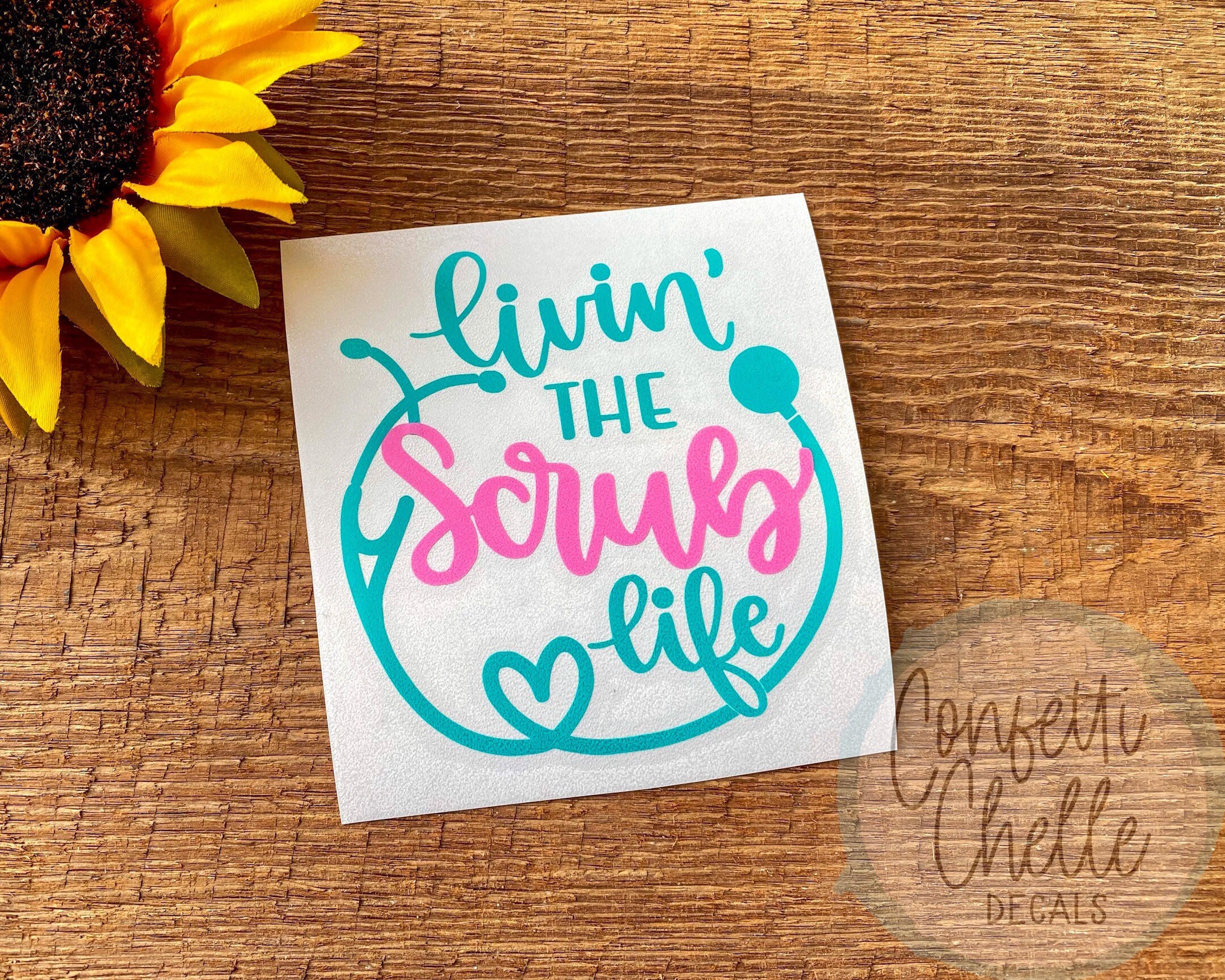 Scrub Life Decal Stethoscope Vinyl Decal Nurse Decal Car - Etsy