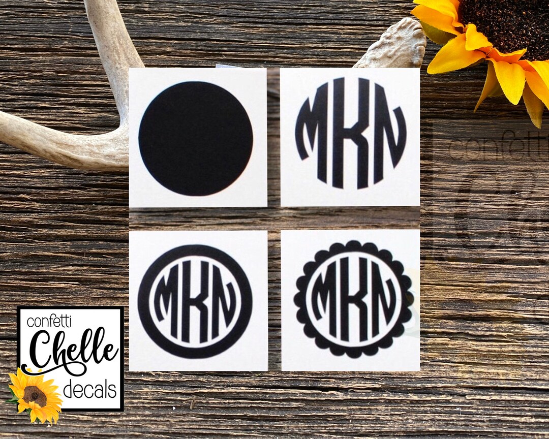 Phone Grip Cover Decal | Monogram Phone Grip Decal | Single Layer Decal ...