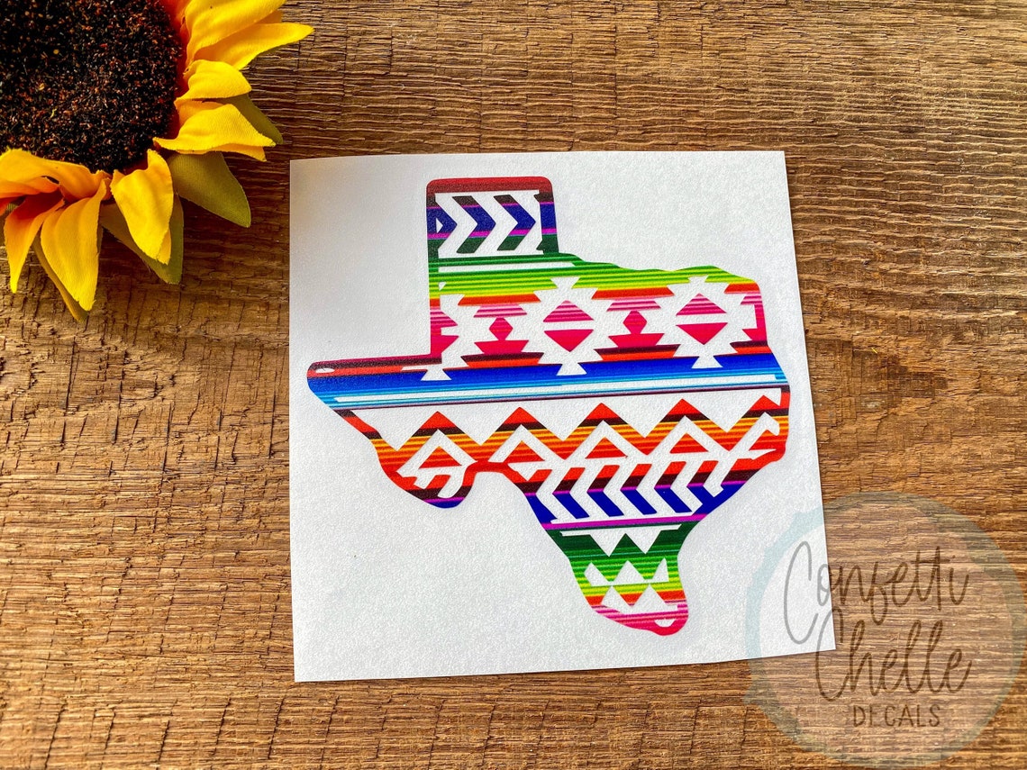 Aztec Texas Decal Aztec Texas Sticker Cup Car Decal - Etsy