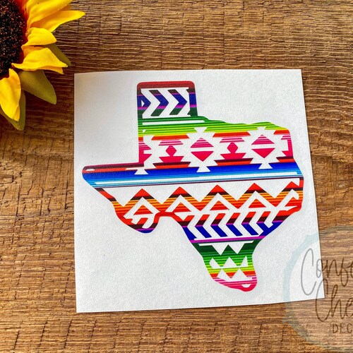 Aztec Texas Decal Aztec Texas Sticker Cup Car Decal Etsy