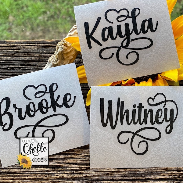 Fancy Letters Decal - Etsy