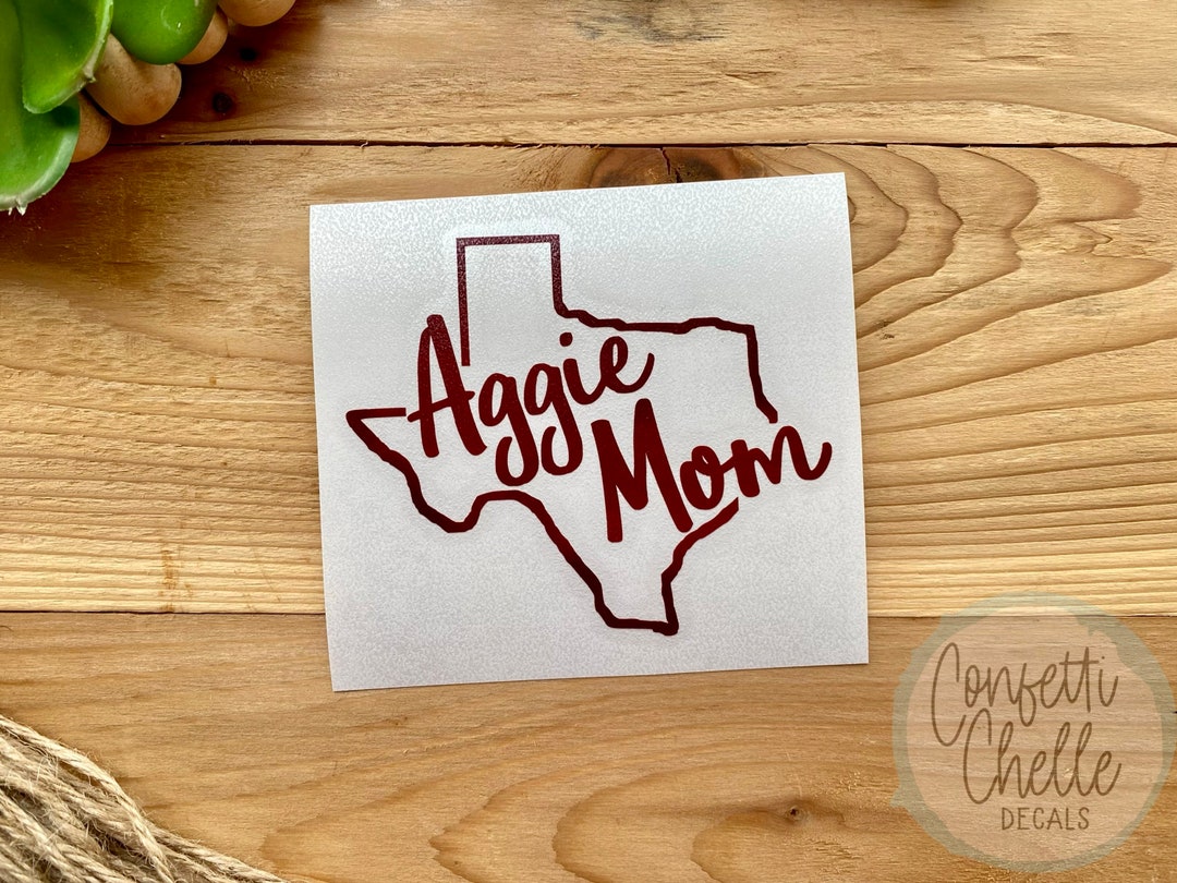 Aggie Mom Decal Sticker Car Decal Laptop Decal - Etsy