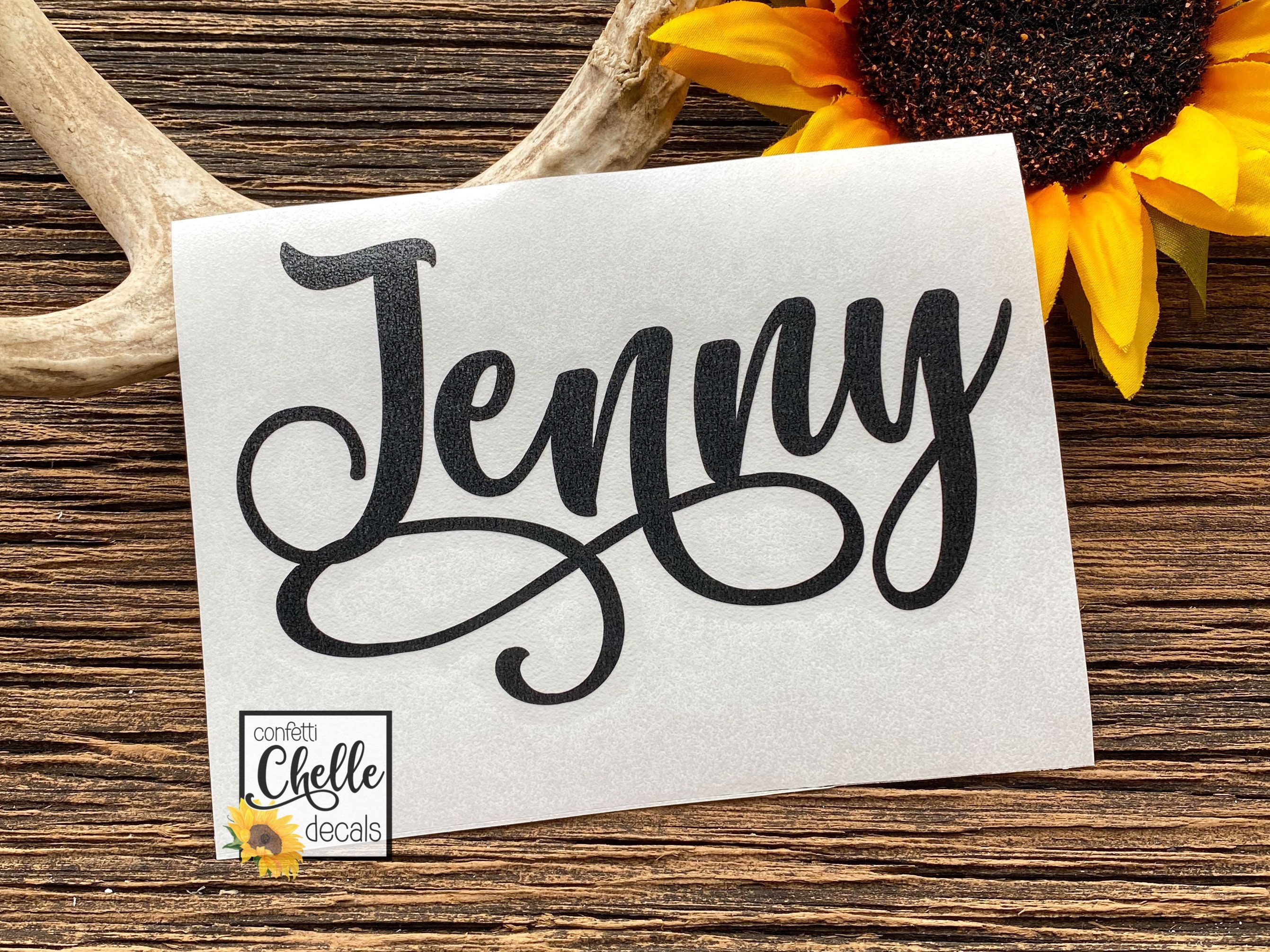 Swirls Name Decal | Choose Your Size and Color | Cooler Laptop Car ...