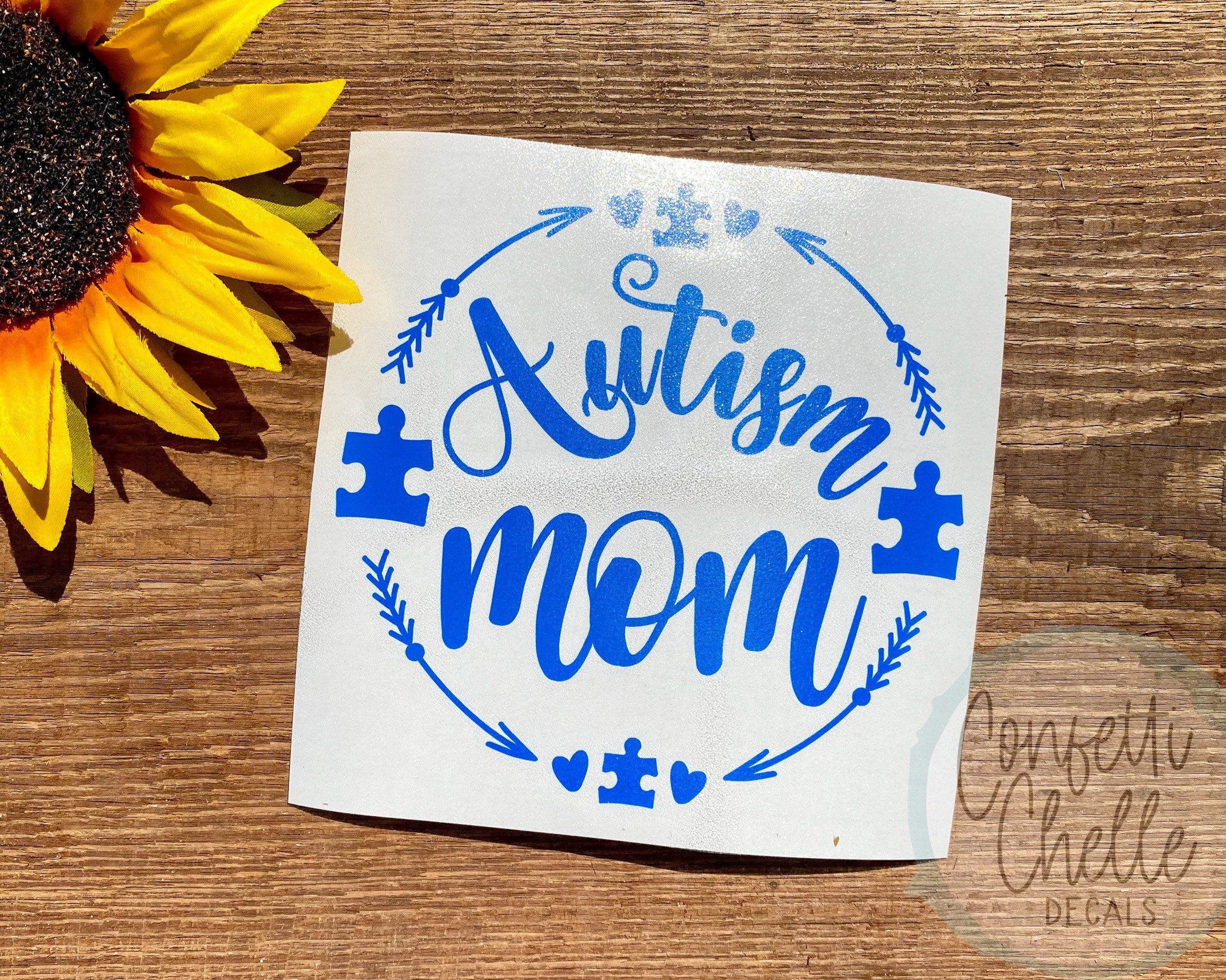 Autism Mom Decal Autism Mom Sticker Autism Awareness | Etsy