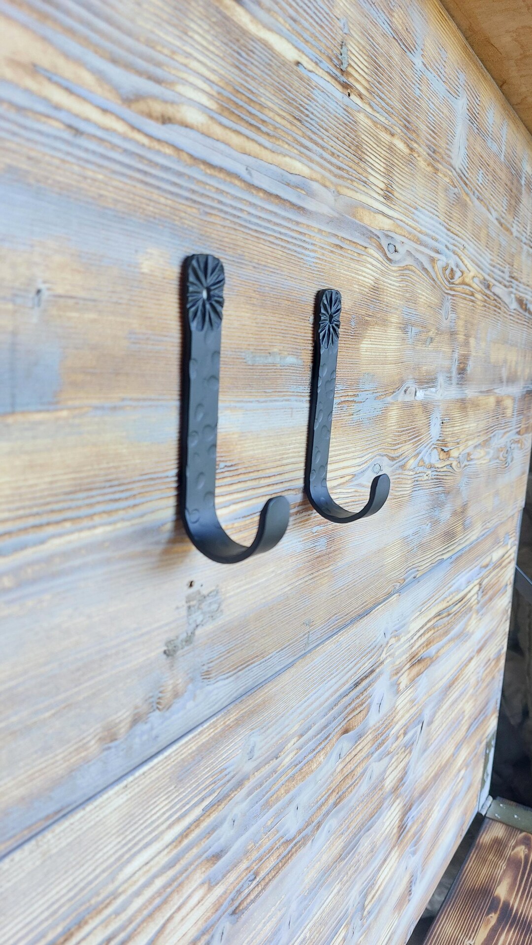 Wrought Iron Forged Coat Hooks | Towel Holder | Key Hanger | Handmade ...