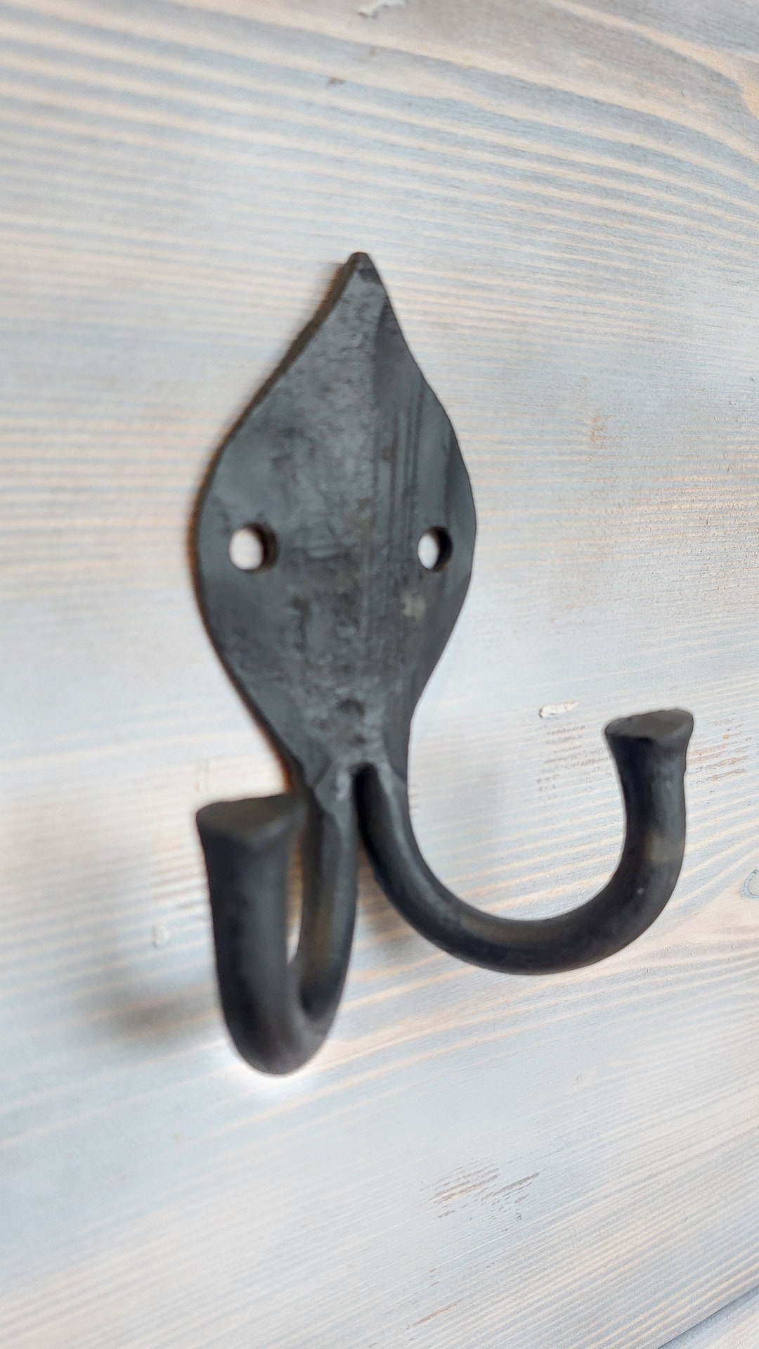 Wrought Iron Forged Coat Hooks | Towel Holder | Key Hanger | Handmade ...