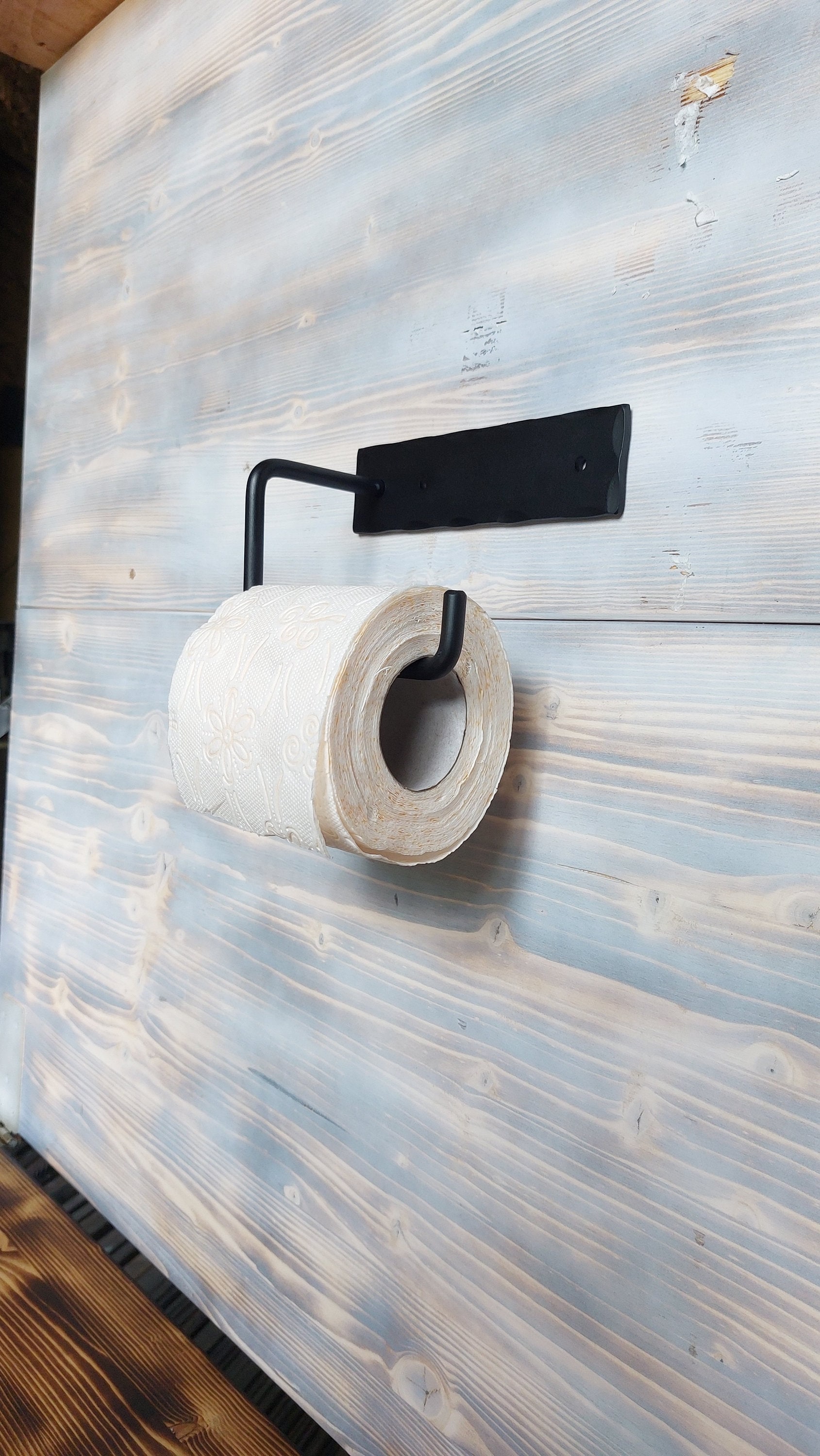 Forged Iron Toilet Roll Holder Vintage WC Wrought Iron Blacksmith Made ...