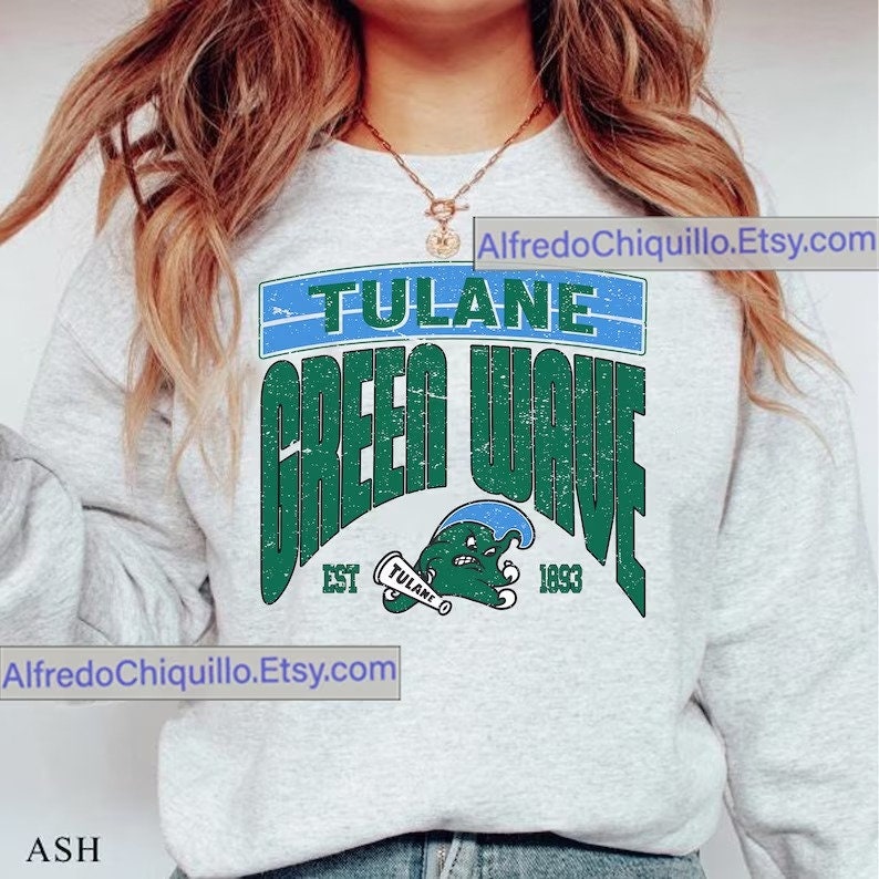 Vintage NCAA Tulane Green Wave EST 1893 Logo Hoodie, Football 2023 ...