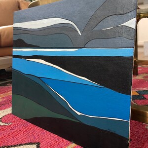 Vintage Abstract Expressionist Hard Edge Mid Century Painting - Etsy