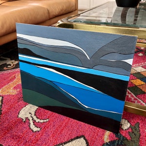 Vintage Abstract Expressionist Hard Edge Mid Century Painting - Etsy