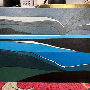 Vintage Abstract Expressionist Hard Edge Mid Century Painting - Etsy