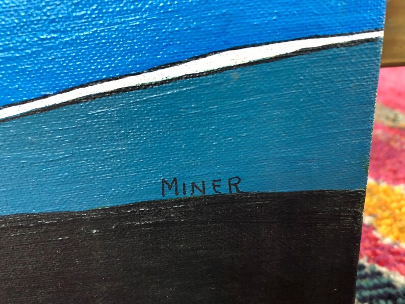 Vintage Abstract Expressionist Hard Edge Mid Century Painting | Etsy