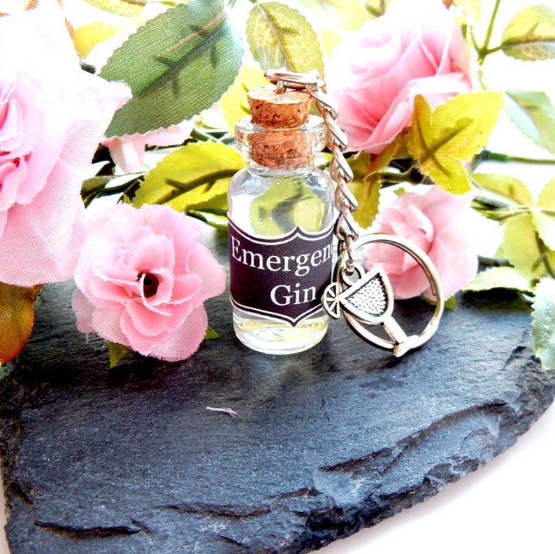 Emergency Gin Keyring: Secret Santa Gift for Her, Gin Drinker, Funny ...