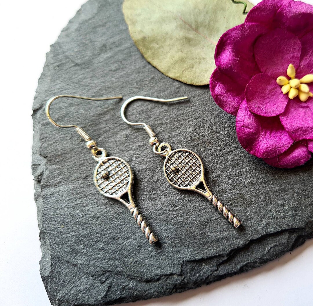 Tennis Racket Earrings, Sport Jewellery, Tennis Player Gifts, Wimbledon ...