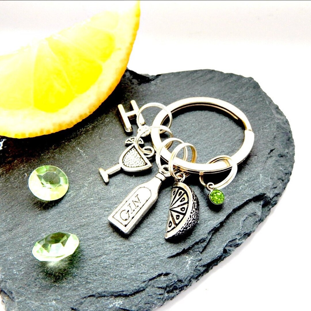 Personalised Gin Keyring, Ladies Birthday Gift, Women's Stocking Filler ...