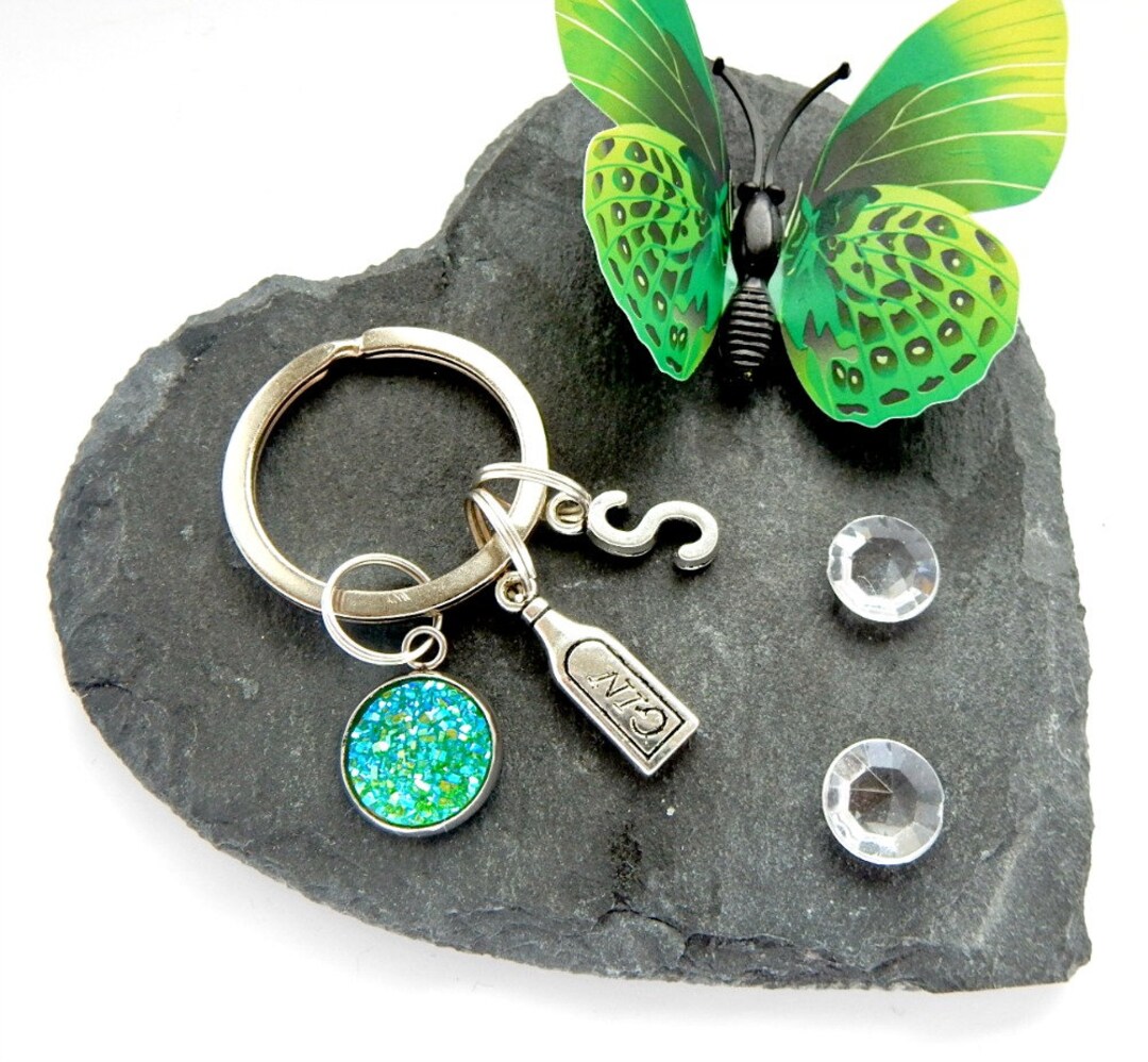 Personalised Gin Bottle Keyring, Gin Gift Ideas, Birthday Keyring, Hen ...
